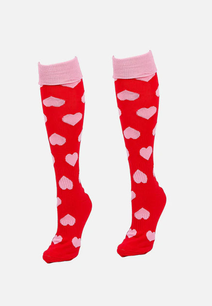 Gryphon Silly Funky Socks Hearts Red/Pink – Hockeyworld