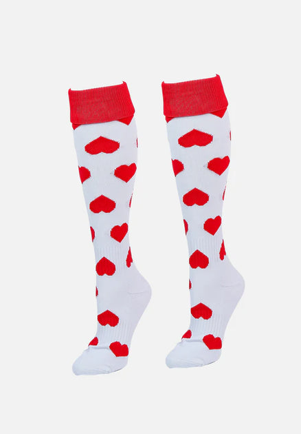 Gryphon Funky Socks Hearts White/Red – Hockeyworld